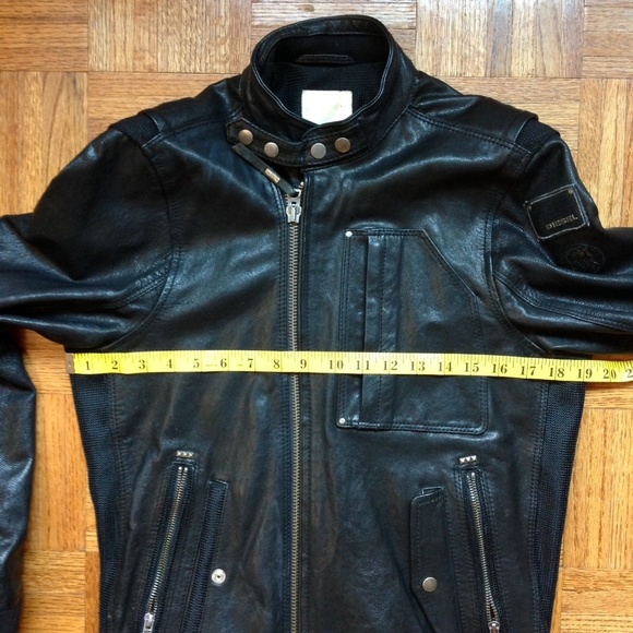 Diesel | Jackets & Coats | Diesel Mens Black Leather Motorcycle Jacket ...